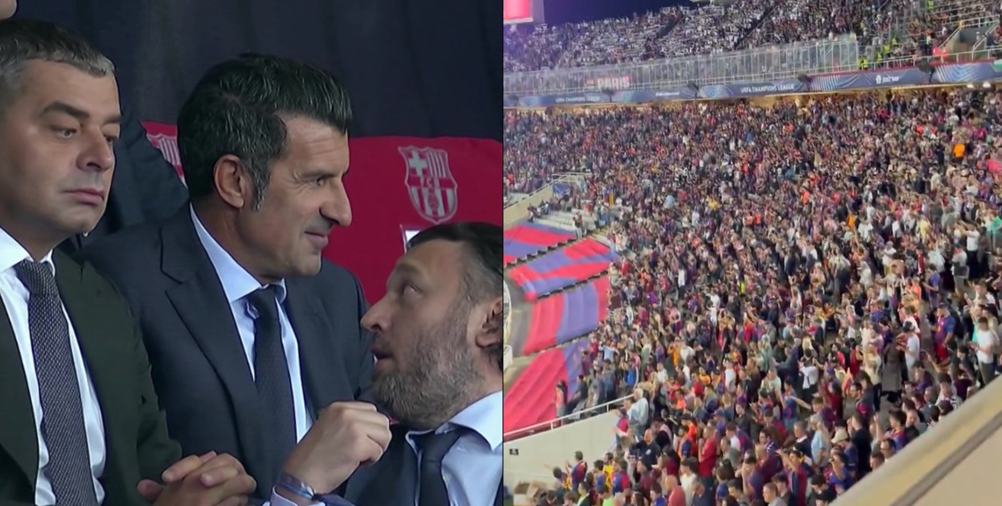 Figo foi ver o Barcelona e os adeptos receberam-no assim… (VÍDEO ...
